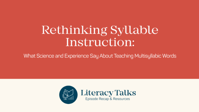 Rethinking Syllable Division Strategies for Reading Success